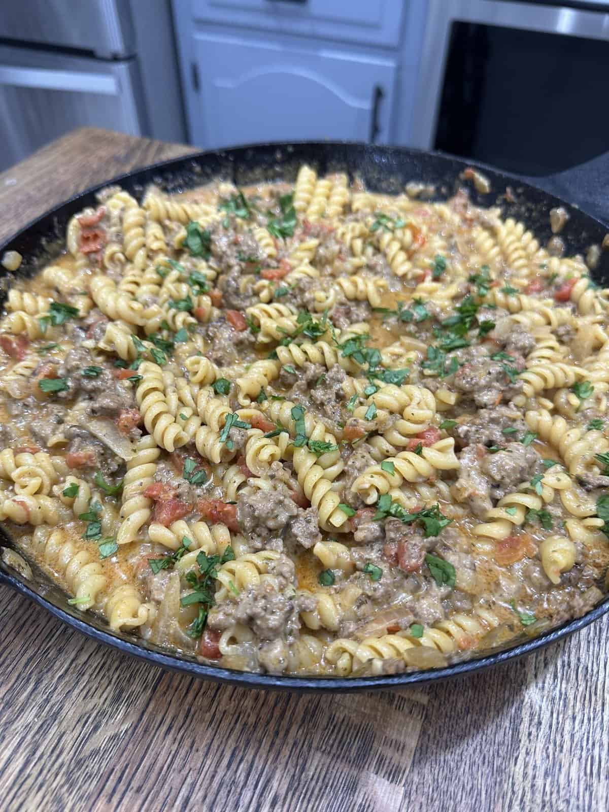 Homemade Taco Hamburger Helper - Cooking in the Midwest