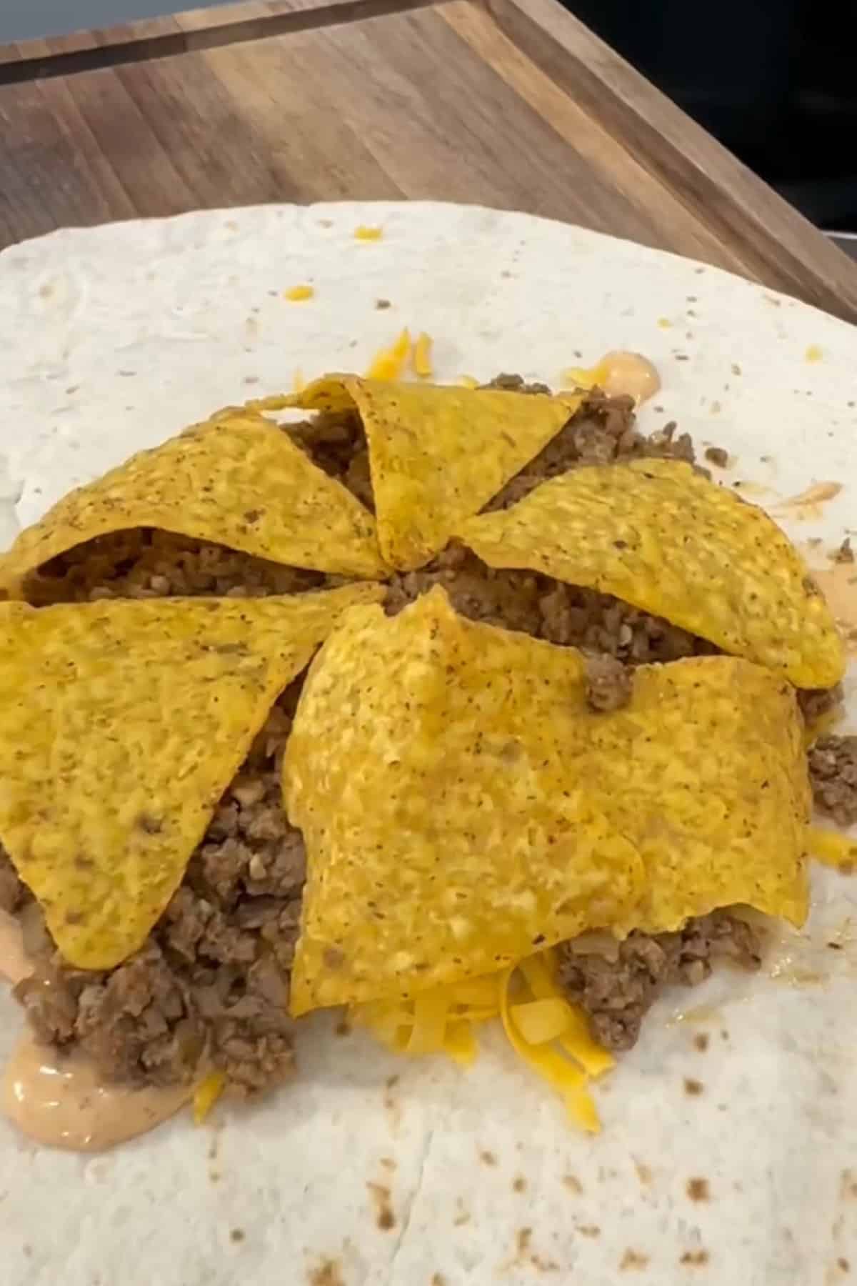 Cool Ranch Doritos Crunch Wraps - Cooking in the Midwest