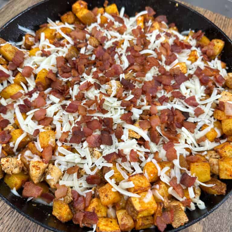 Chicken Bacon Ranch Potato Skillet - Cooking in the Midwest