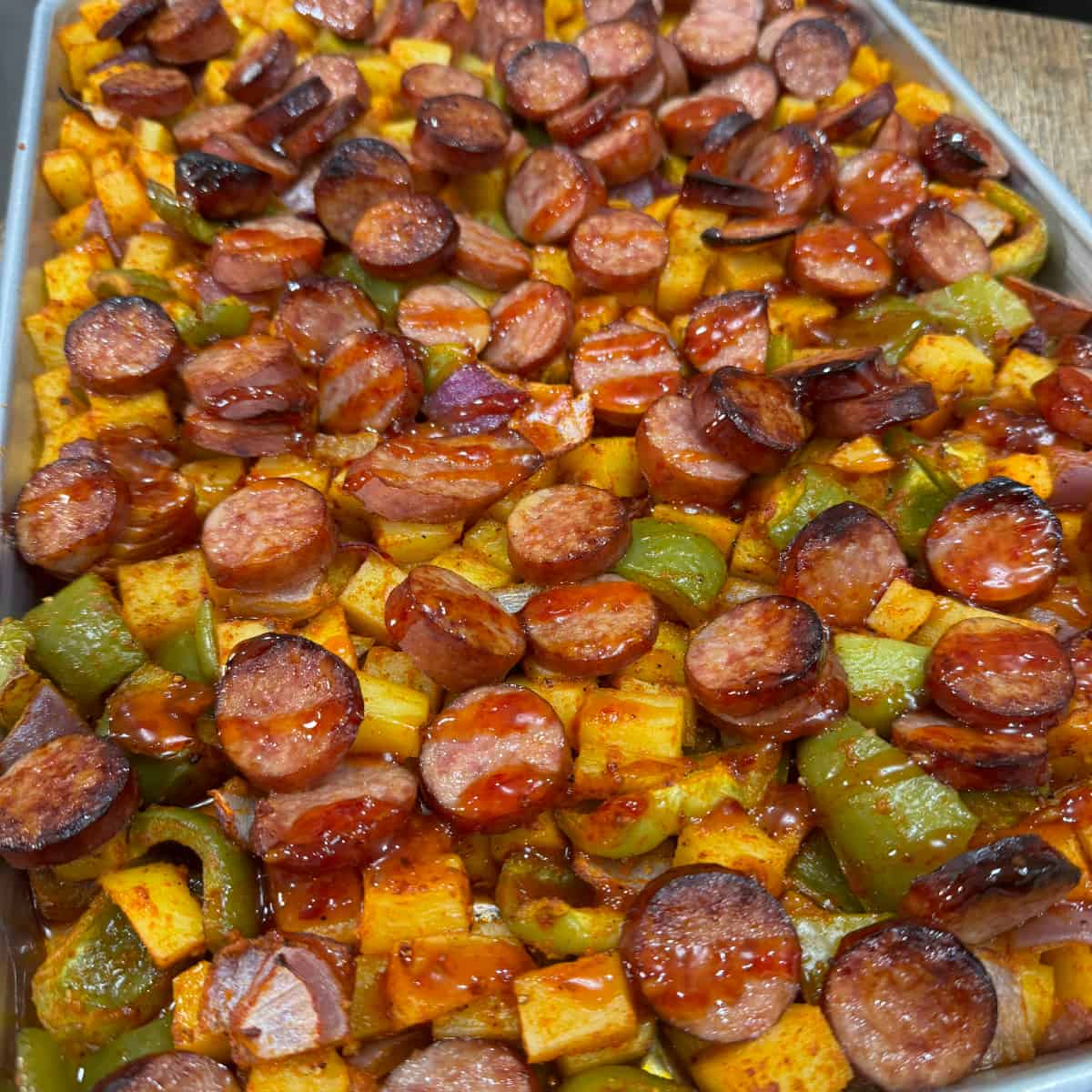 Kielbasa Sheet Pan Meal - Cooking in the Midwest