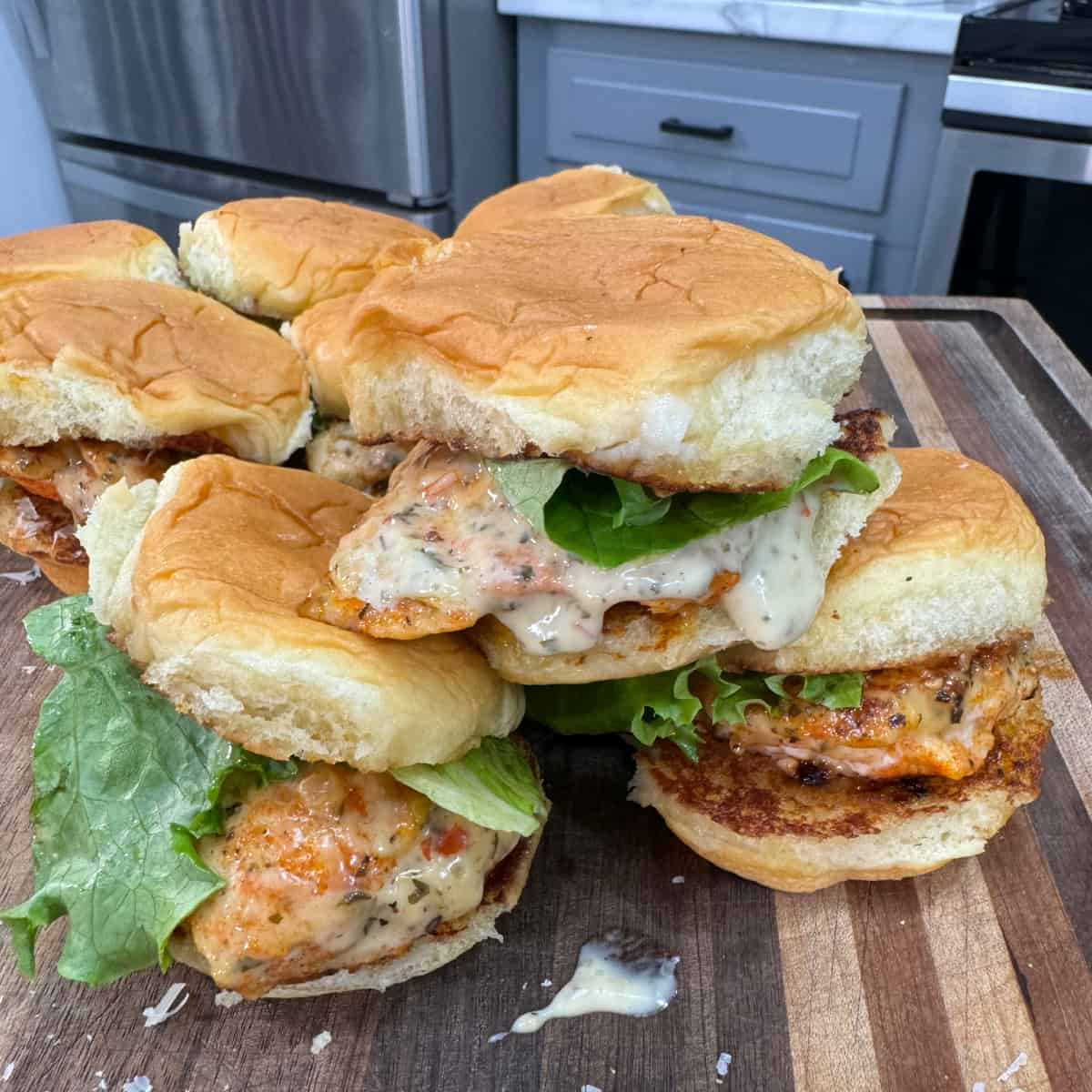 Parmesan Garlic Chicken Sliders - Cooking in the Midwest