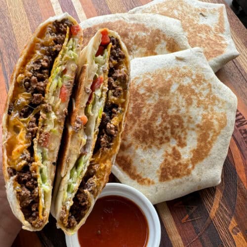 Beef and Cheese Crunch Wrap - Cooking in the Midwest