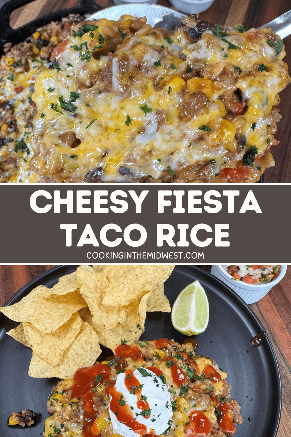 Cheesy Fiesta Taco Rice - Cooking in the Midwest