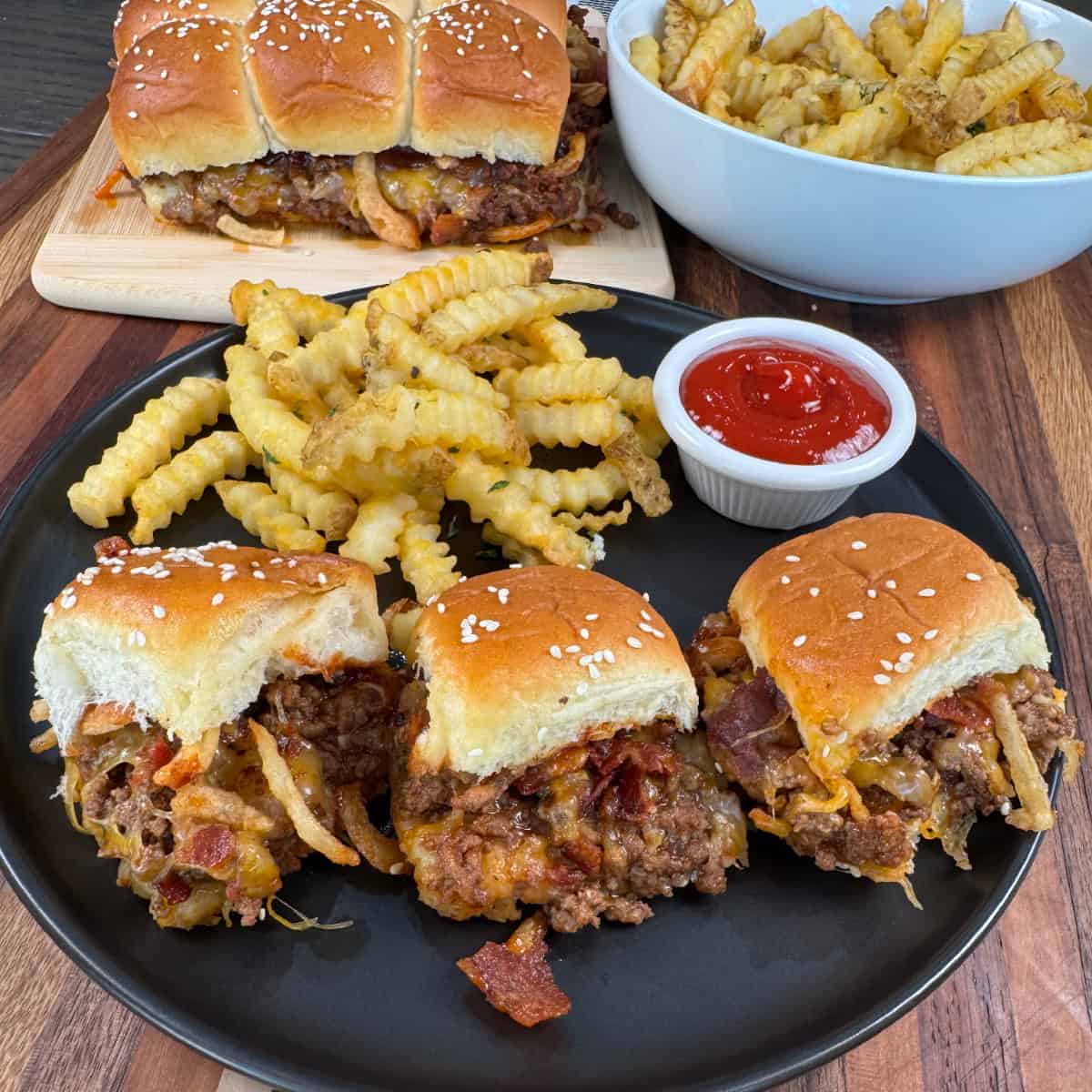 BBQ Cheeseburger Sliders - Cooking in the Midwest